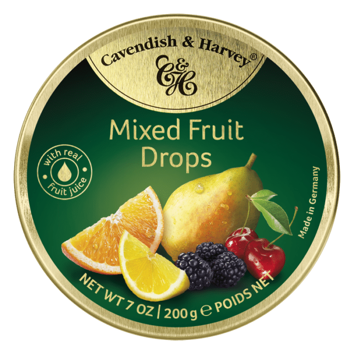 Mixed Fruit Drops 200g - Hultén försäljning